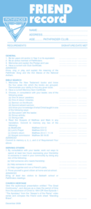 Friends Class – Age 10 – Pathfinders